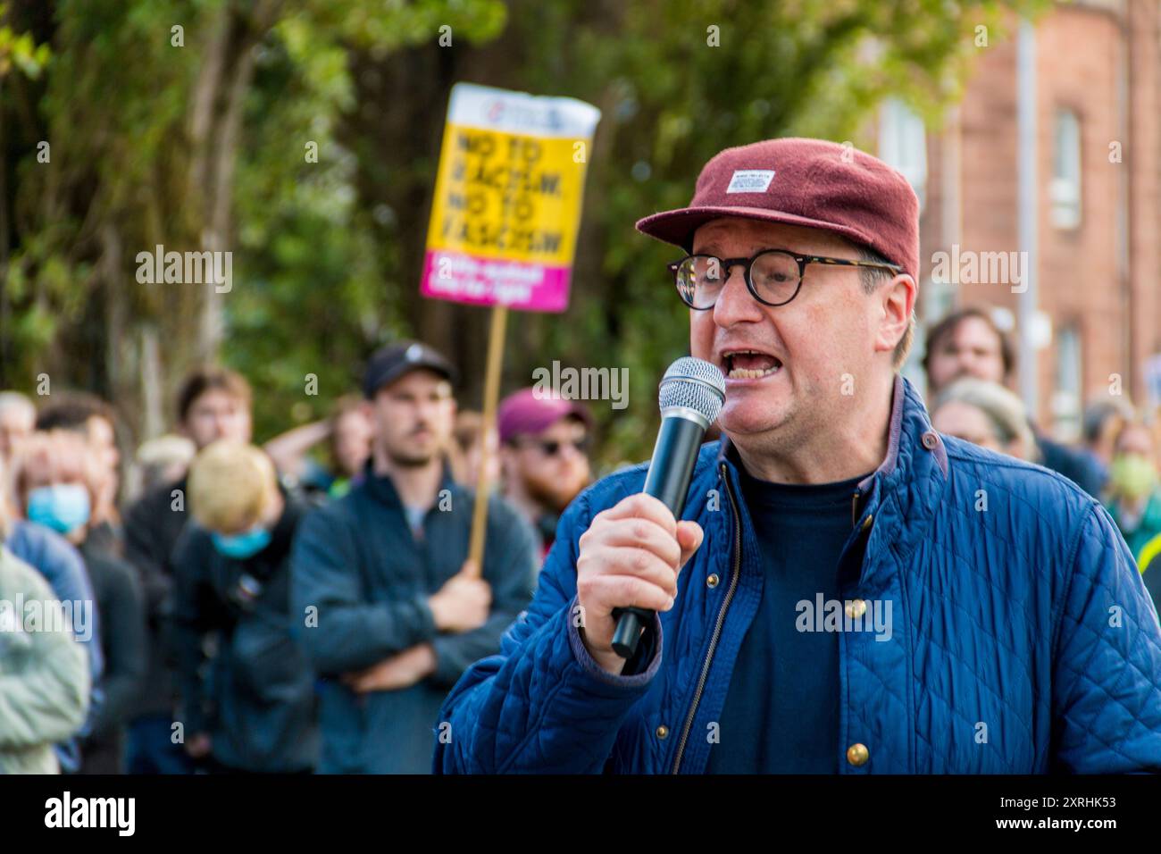 Paisley Watermill Anti Racism Rally august 9th 2024 Stock Photo - Alamy