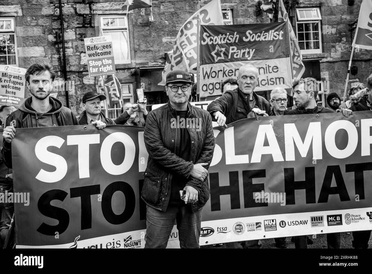 Paisley Watermill Anti Racism Rally august 9th 2024 Stock Photo - Alamy