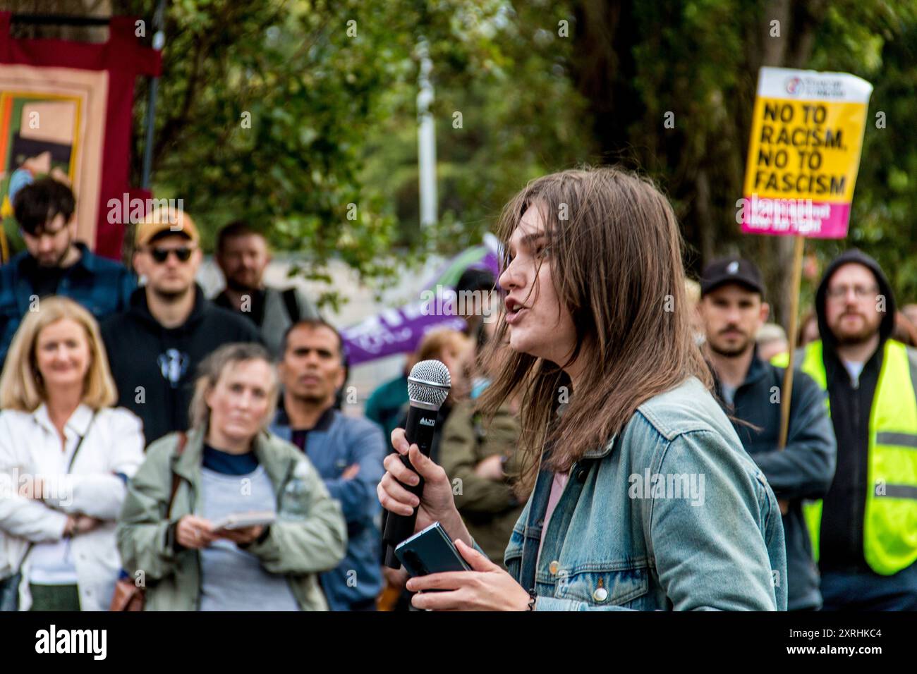 Paisley Watermill Anti Racism Rally august 9th 2024 Stock Photo - Alamy