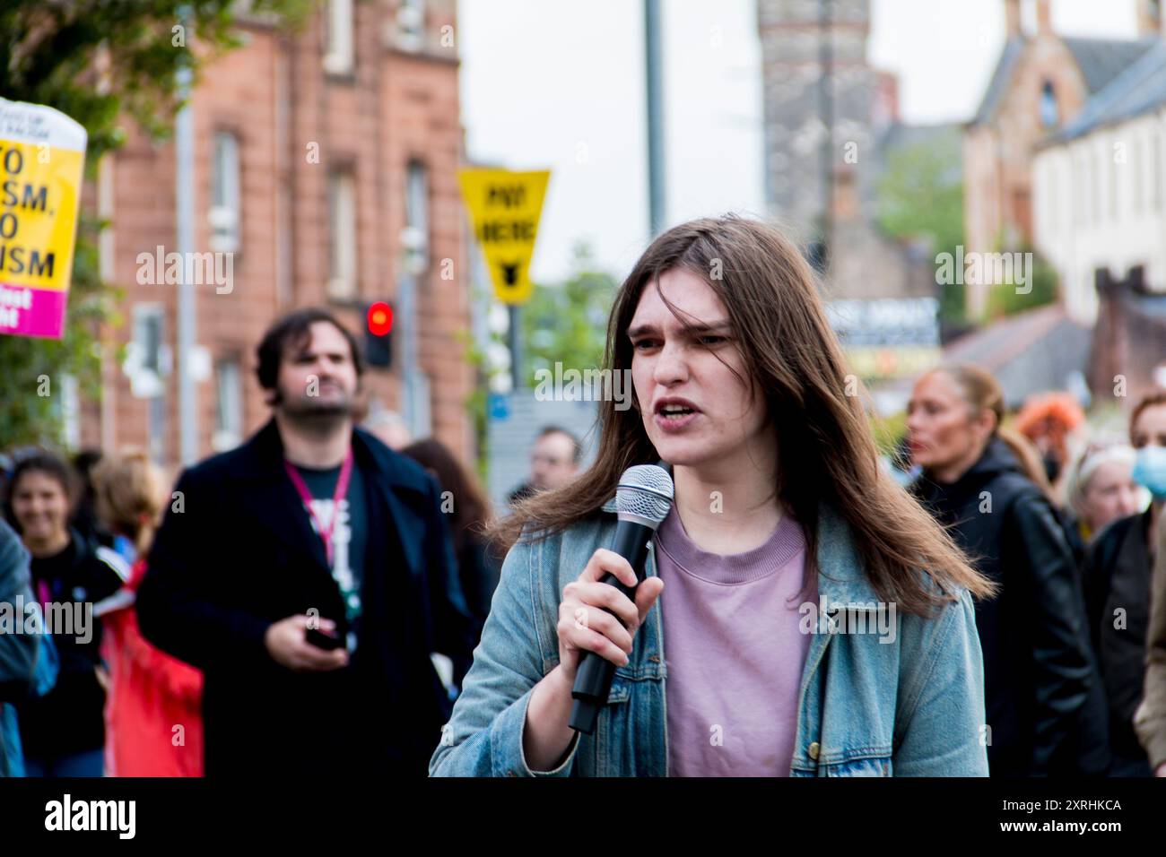 Paisley Watermill Anti Racism Rally august 9th 2024 Stock Photo - Alamy