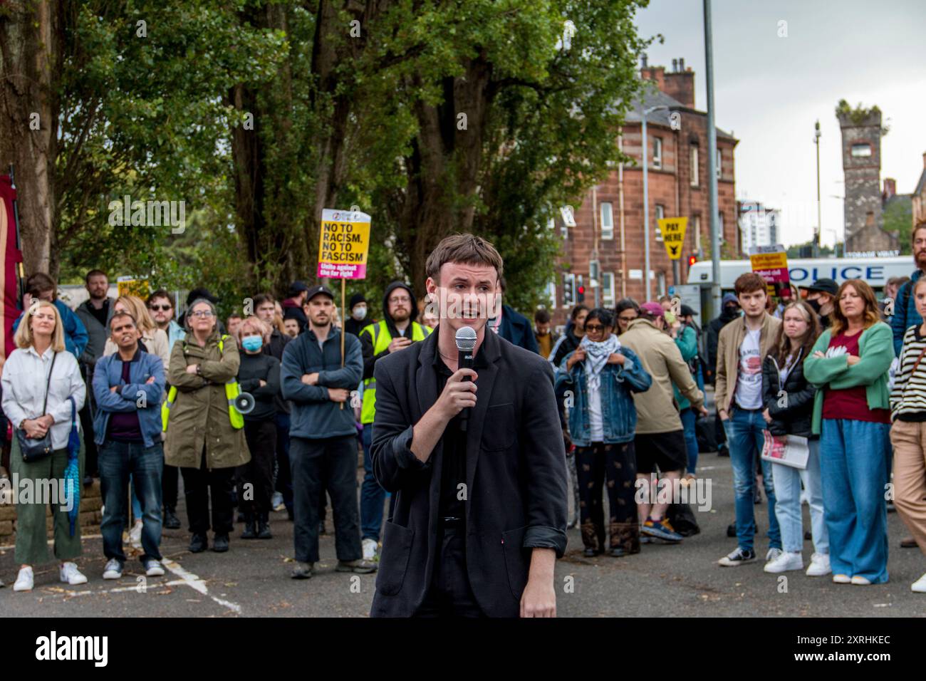 Paisley Watermill Anti Racism Rally august 9th 2024 Stock Photo - Alamy