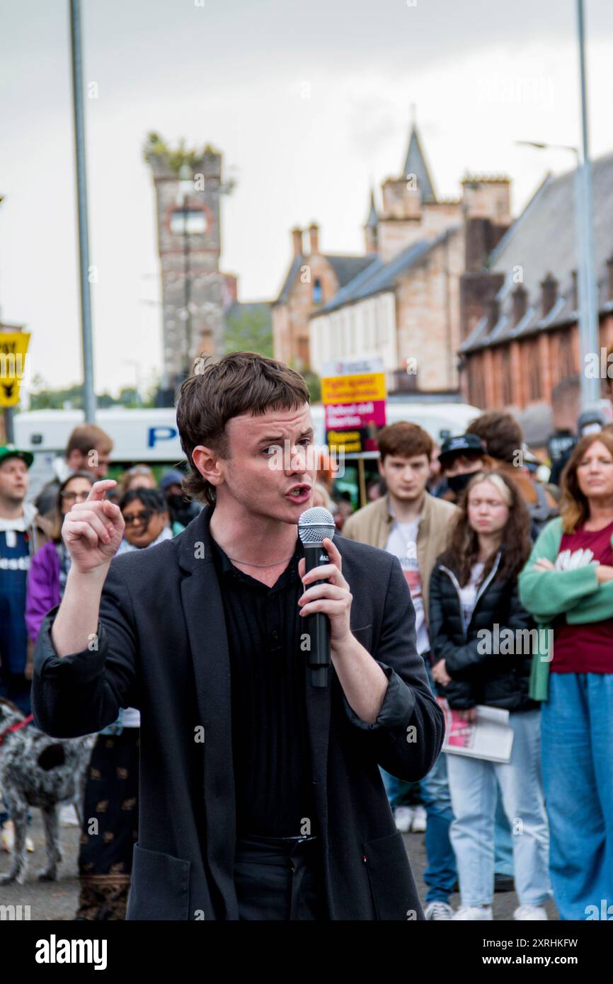 Paisley Watermill Anti Racism Rally august 9th 2024 Stock Photo - Alamy