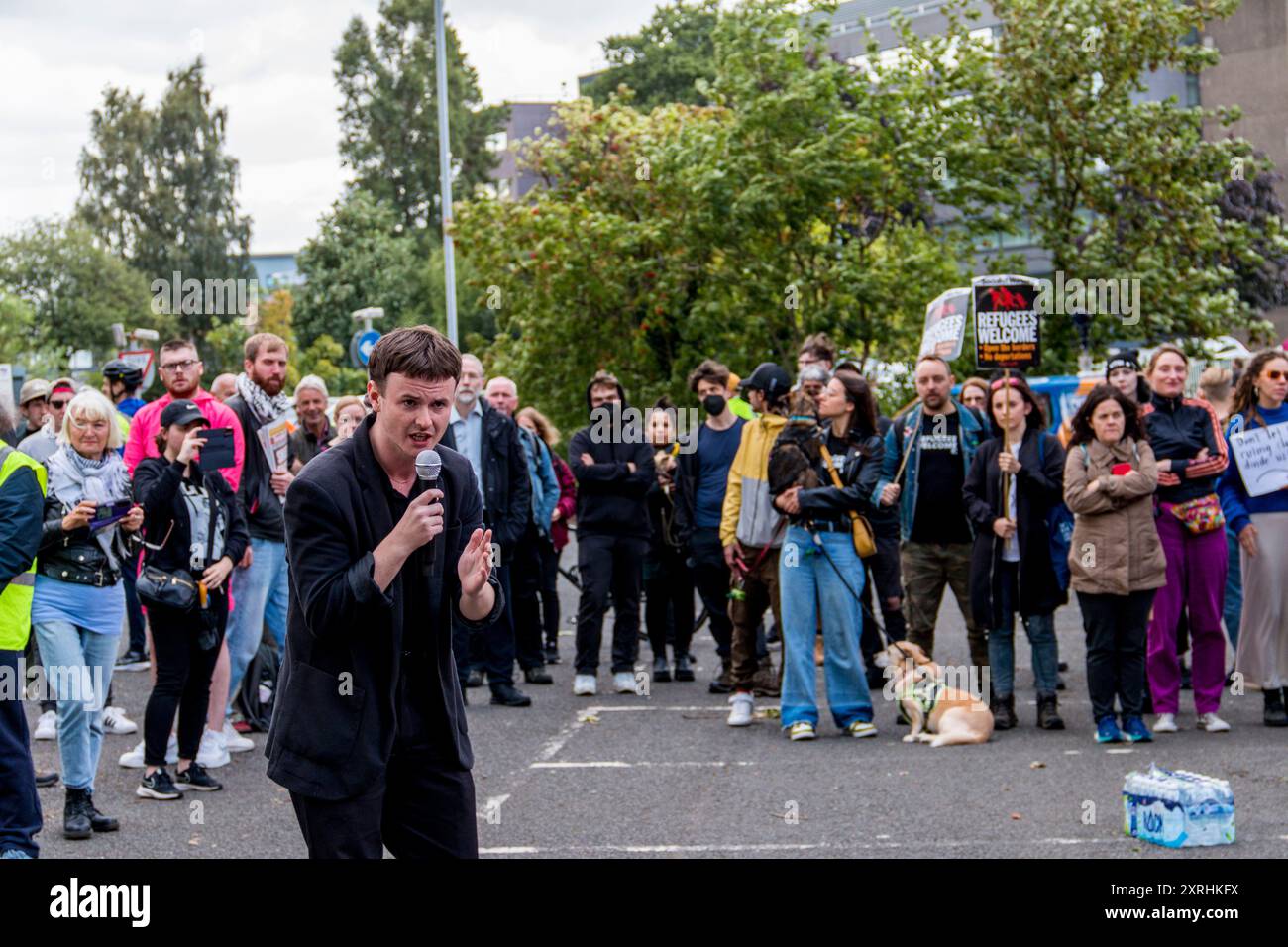 Paisley Watermill Anti Racism Rally august 9th 2024 Stock Photo - Alamy