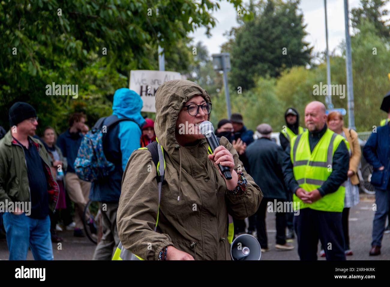 Paisley Watermill Anti Racism Rally august 9th 2024 Stock Photo - Alamy