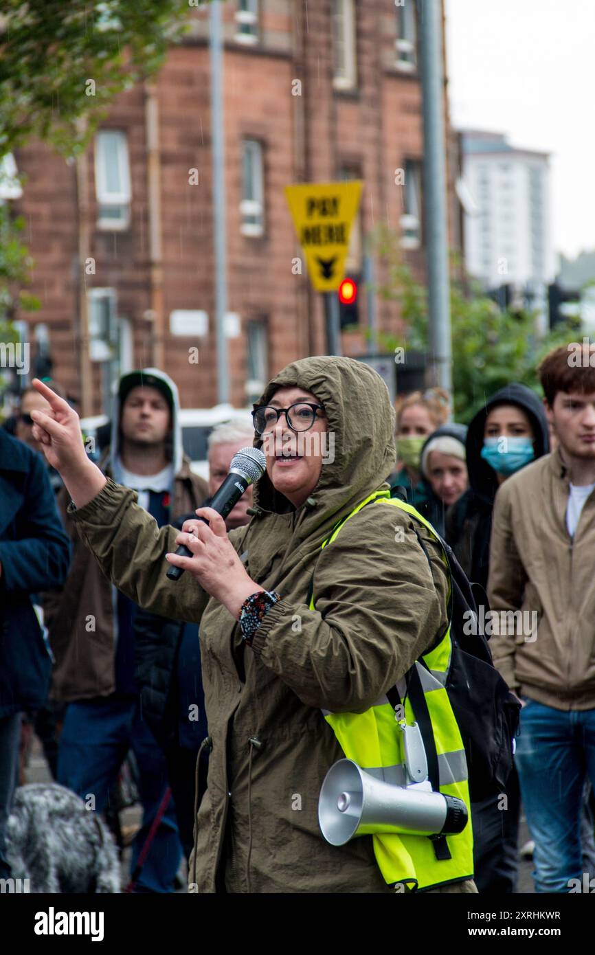 Paisley Watermill Anti Racism Rally august 9th 2024 Stock Photo - Alamy