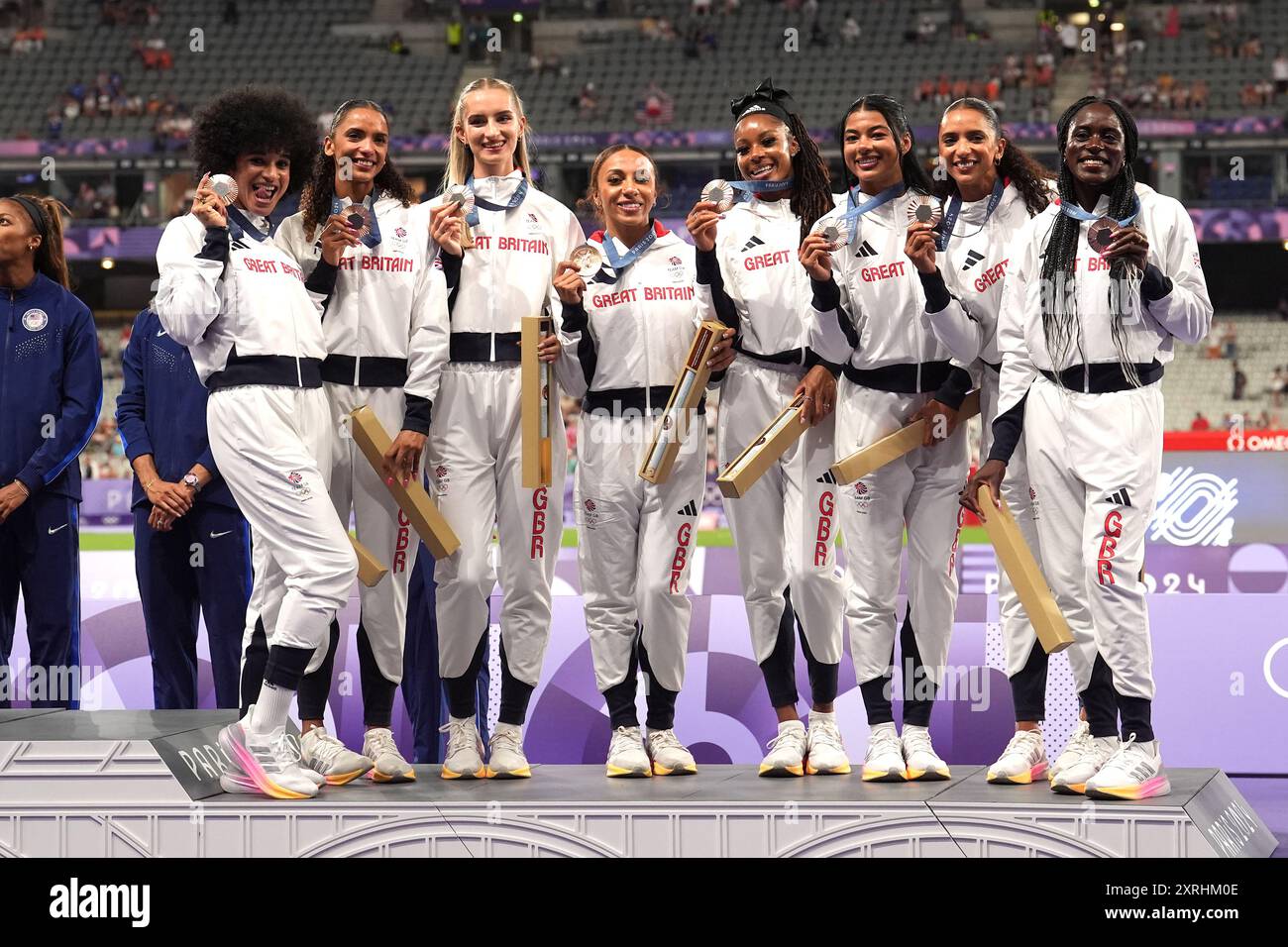 Great Britain's Jodie Williams, Lina Nielsen, Hannah Kelly, Yemi Mary ...