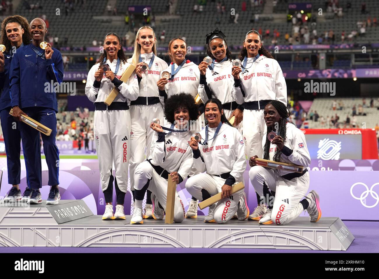 Great Britain's Jodie Williams, Lina Nielsen, Hannah Kelly, Yemi Mary ...