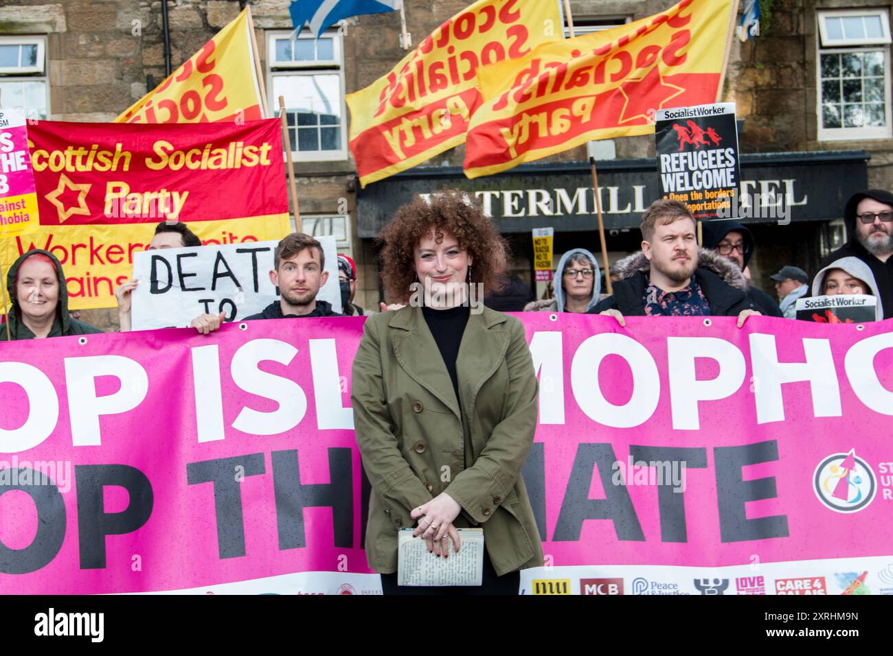 Paisley Watermill Anti Racism Rally august 9th 2024 Stock Photo - Alamy