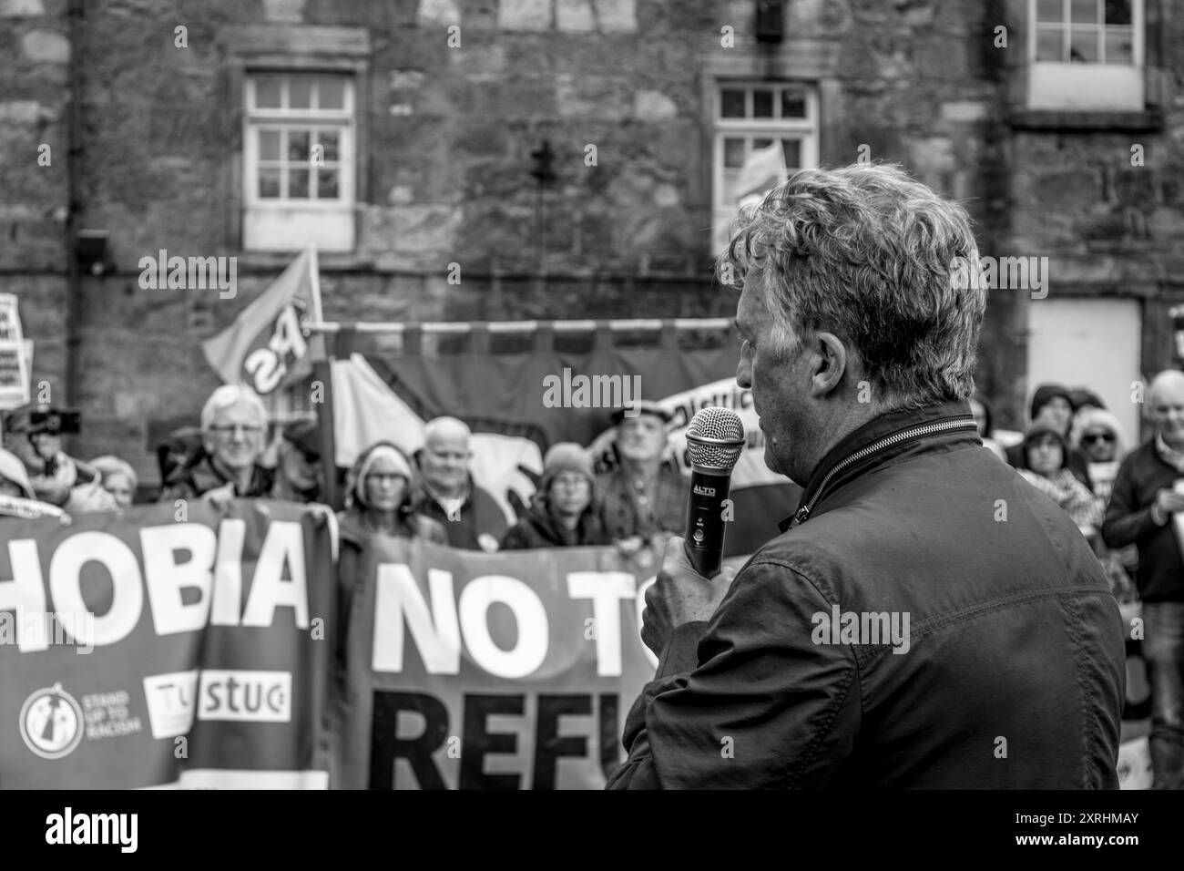Paisley Watermill Anti Racism Rally august 9th 2024 Stock Photo - Alamy