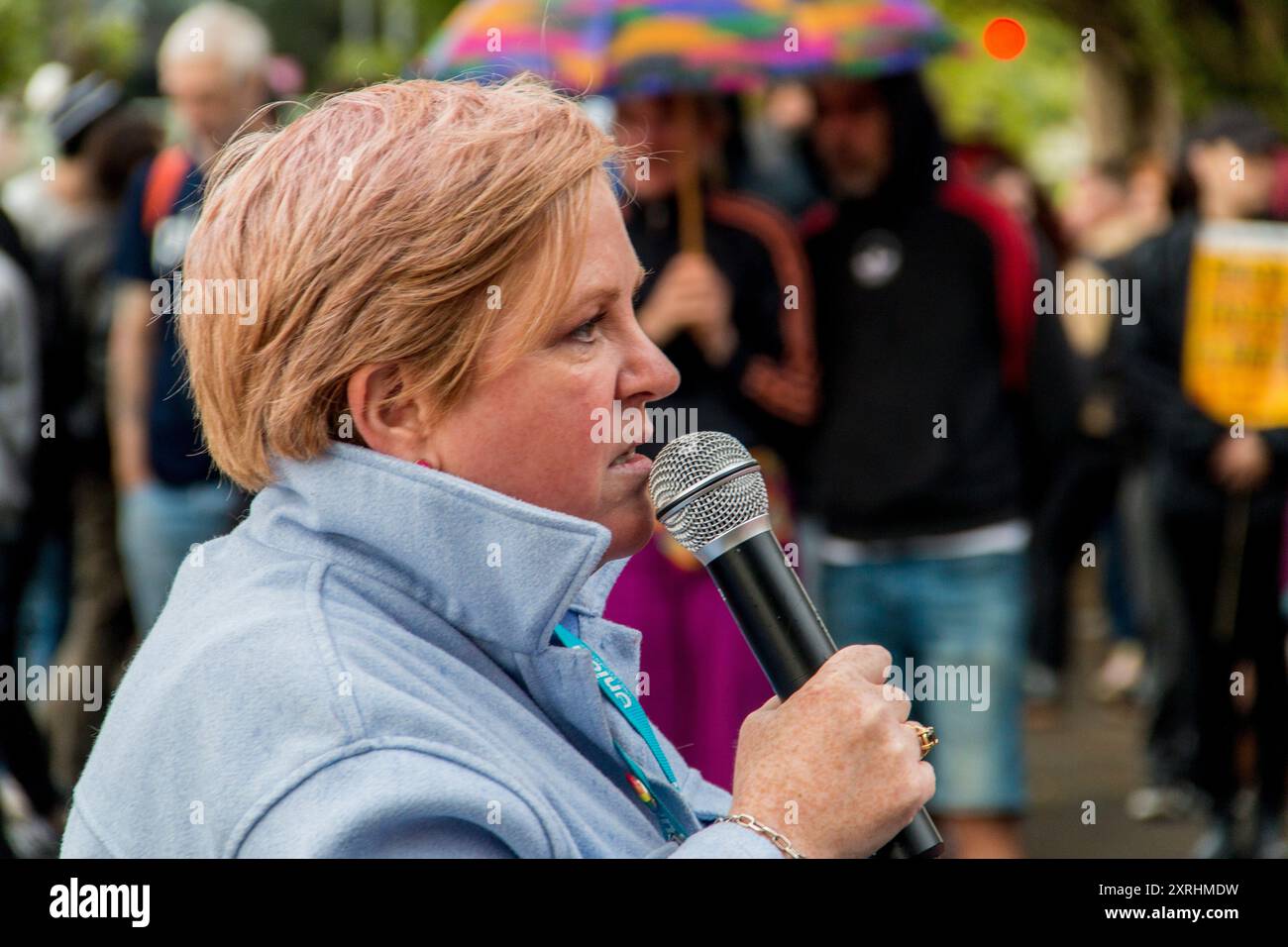Paisley Watermill Anti Racism Rally august 9th 2024 Stock Photo - Alamy