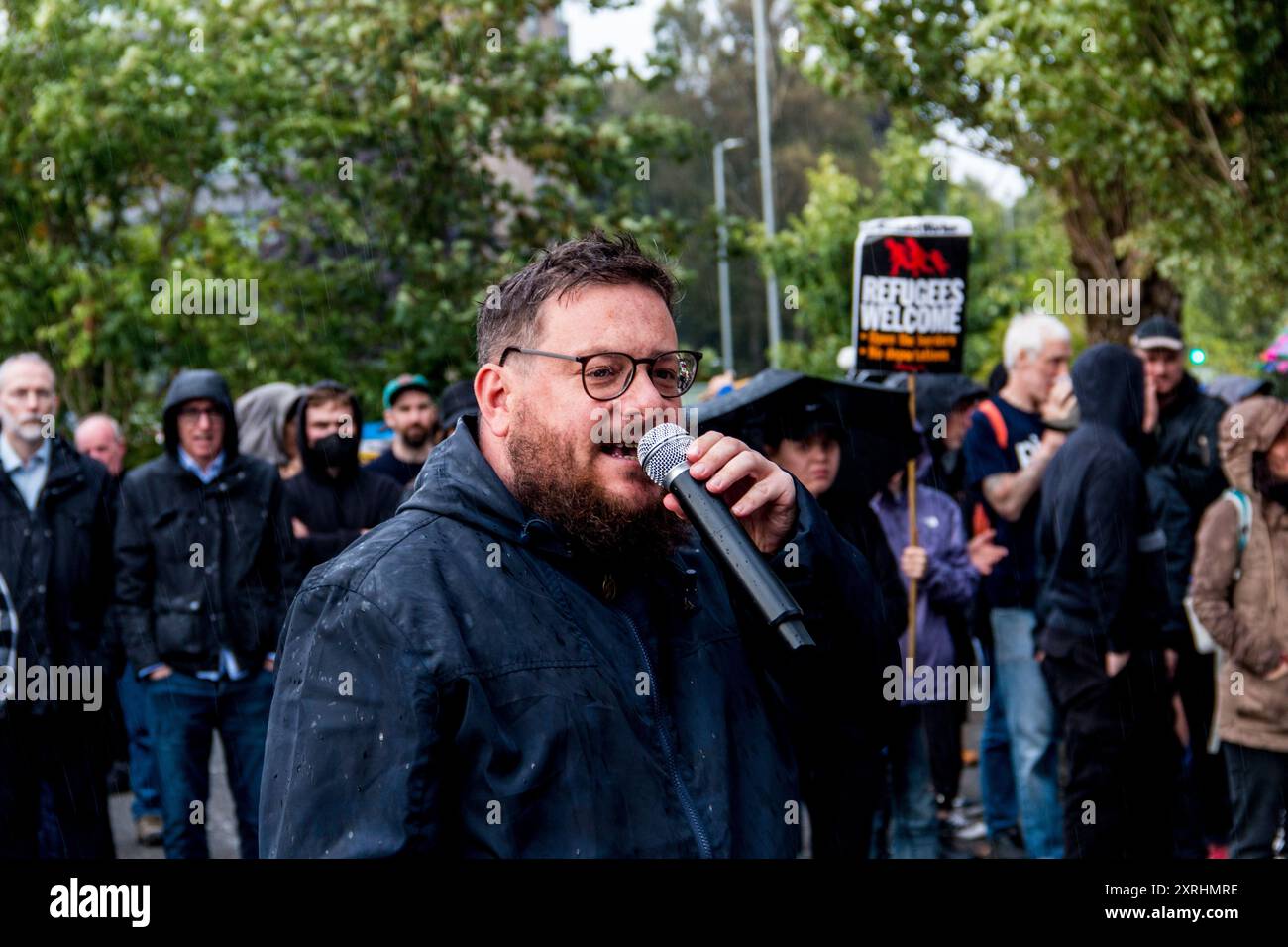 Paisley Watermill Anti Racism Rally august 9th 2024 Stock Photo - Alamy