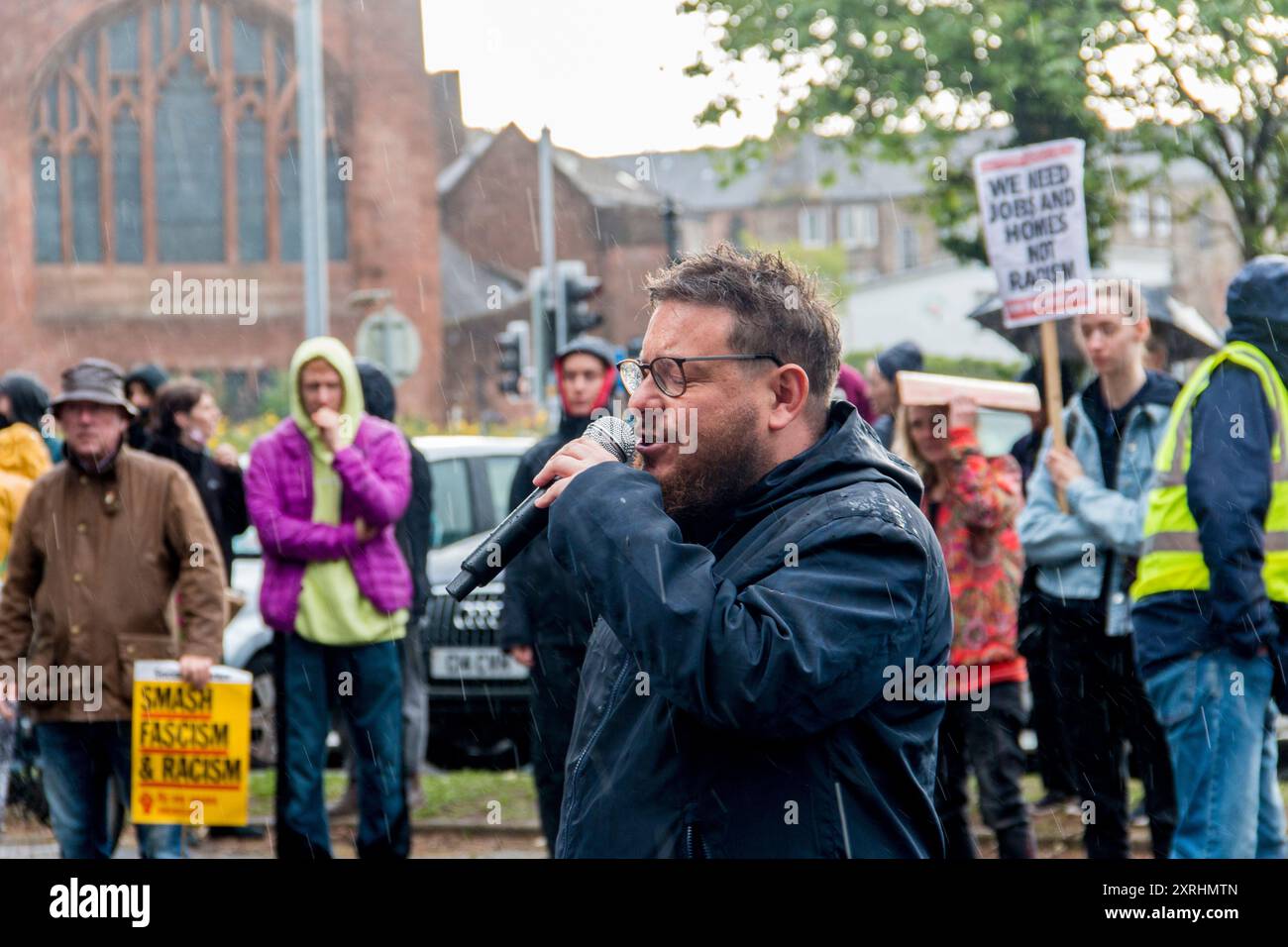 Paisley Watermill Anti Racism Rally august 9th 2024 Stock Photo - Alamy