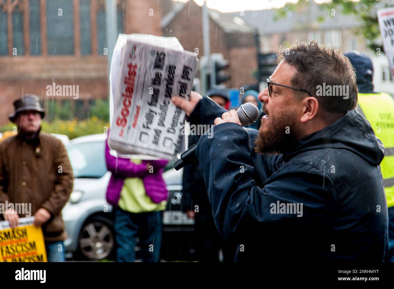 Paisley Watermill Anti Racism Rally august 9th 2024 Stock Photo - Alamy