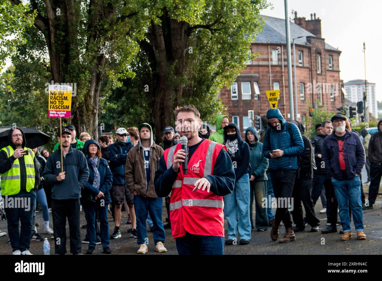 Paisley Watermill Anti Racism Rally august 9th 2024 Stock Photo - Alamy