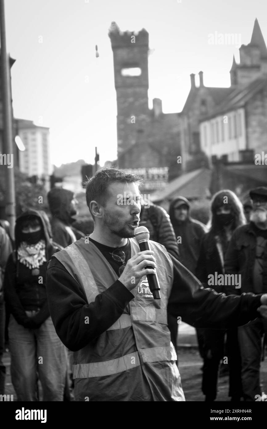 Paisley Watermill Anti Racism Rally august 9th 2024 Stock Photo - Alamy