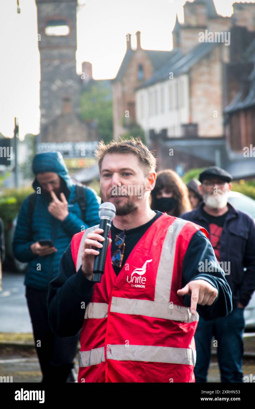 Paisley Watermill Anti Racism Rally august 9th 2024 Stock Photo - Alamy