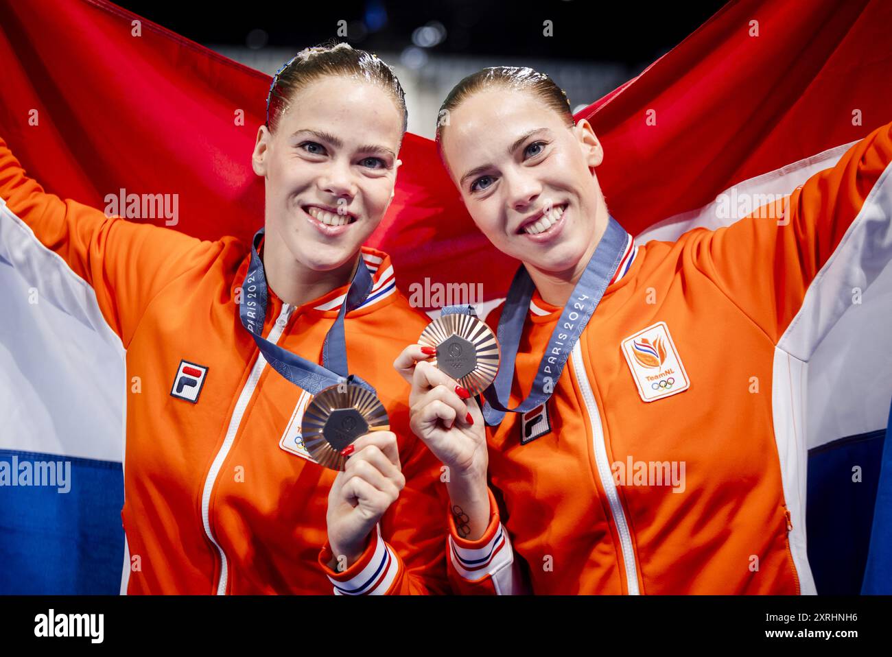 PARIS Noortje And Bregje De Brouwer With Their Bronze Medal During