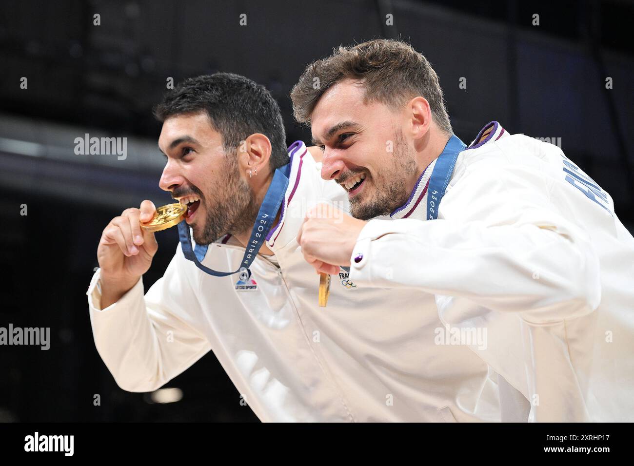 Paris, France. 10th Aug, 2024. Nicolas le Goff (L) and Trevor Clevenot ...