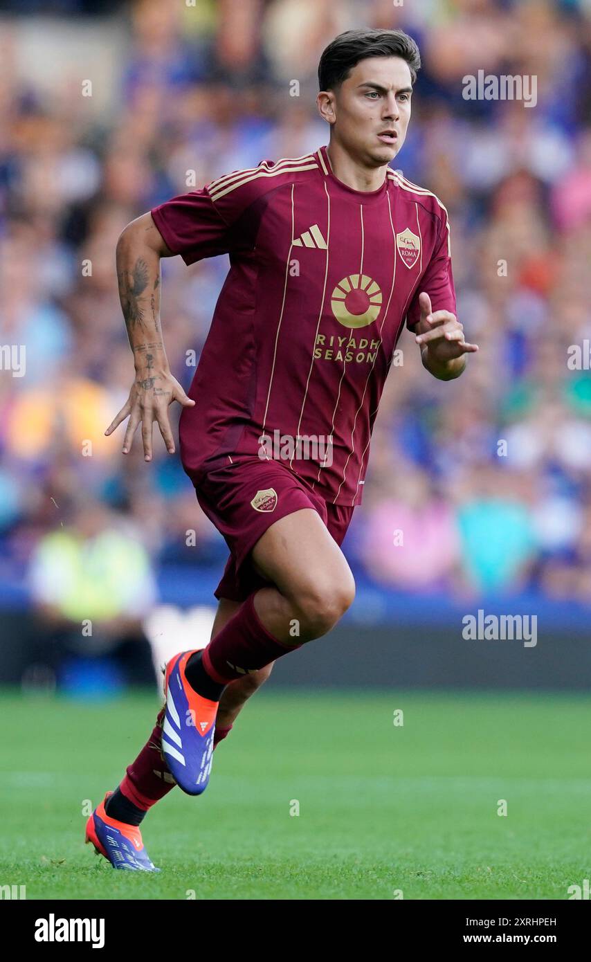 Liverpool, England, 10th August 2024. Paulo Dybala of AS Roma during ...