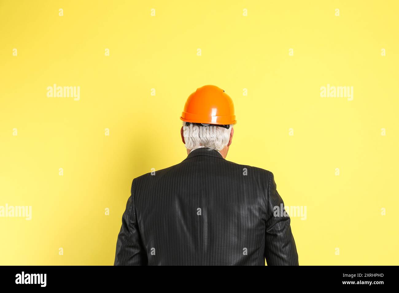 Engineer and hard hat back view hi-res stock photography and images - Alamy