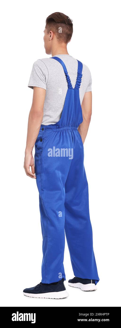 Back view repairman in Cut Out Stock Images & Pictures - Alamy