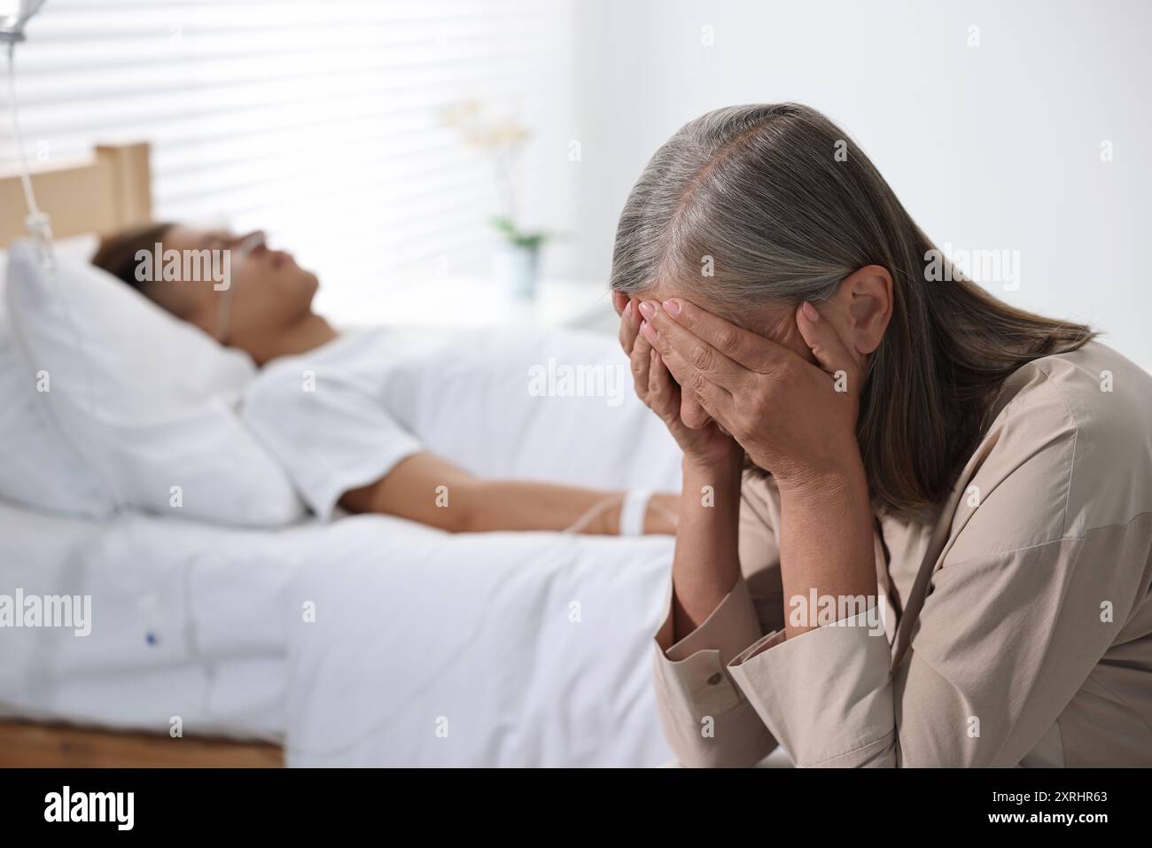 Coma patient mature woman hi-res stock photography and images - Alamy