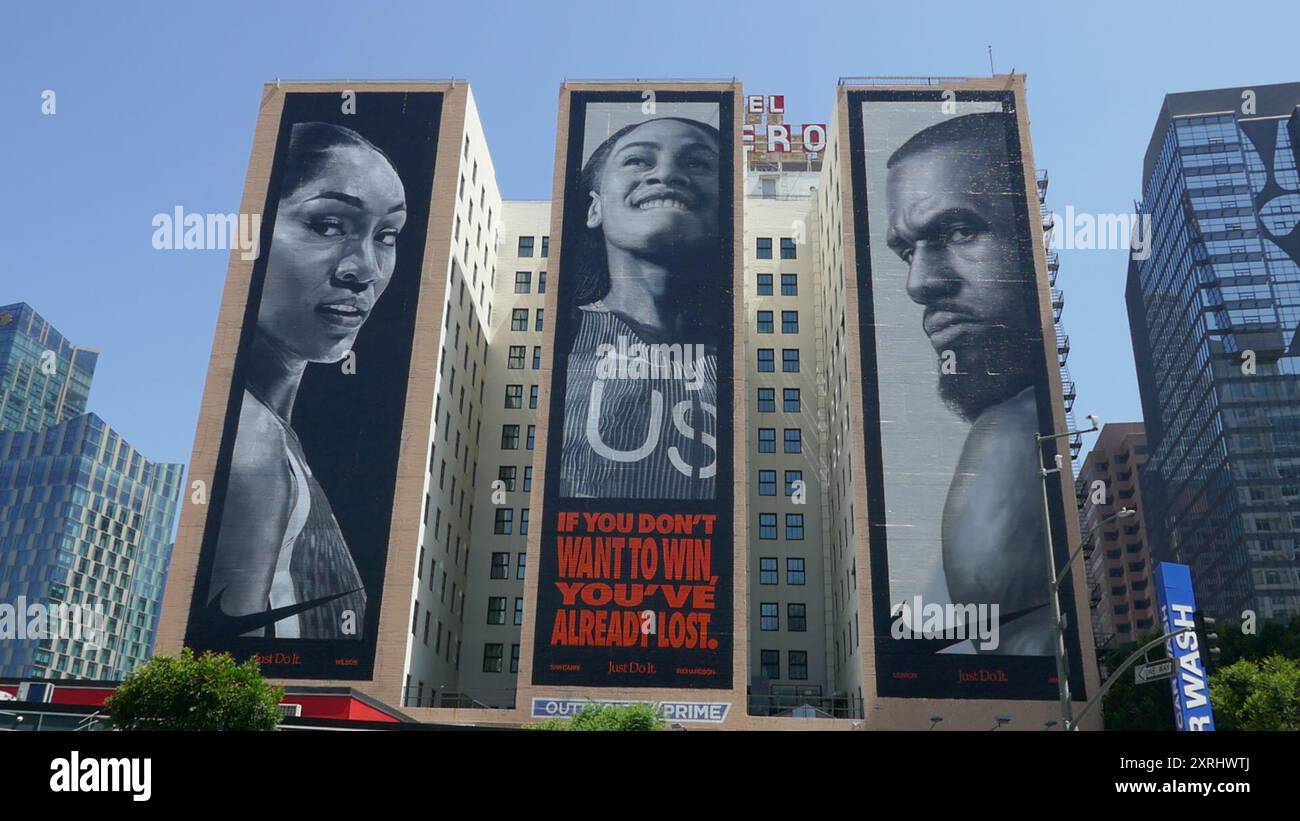 Los Angeles, California, USA 9th August 2024 LeBron James Nike Art ...
