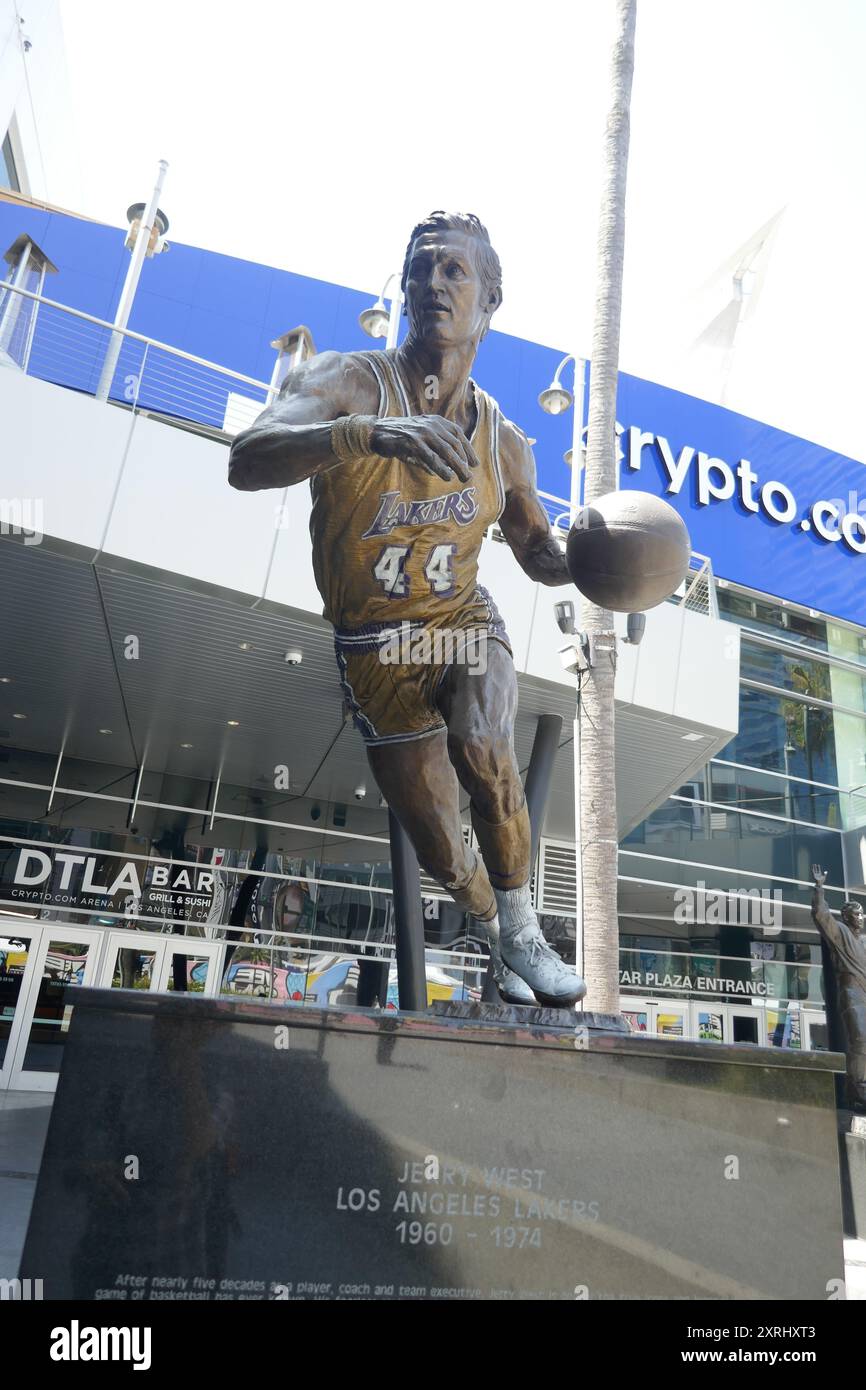 Los Angeles, California, USA 9th August 2024 Jerry West Statue at ...