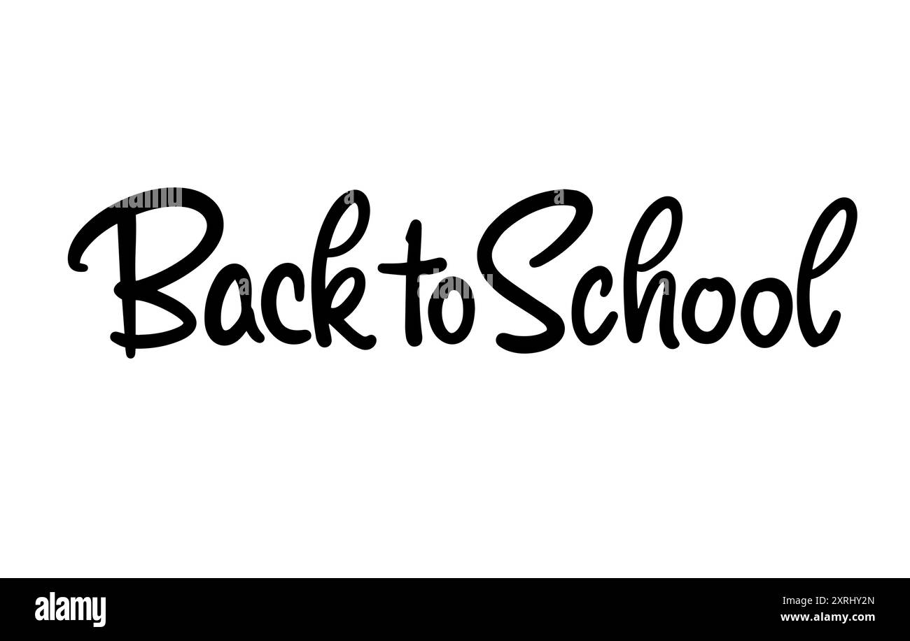 Back to school brush lettering Stock Vector Image & Art - Alamy