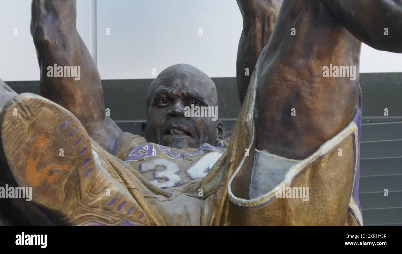 Los Angeles, California, USA 9th August 2024 Shaquille OÕNeal Statue at ...