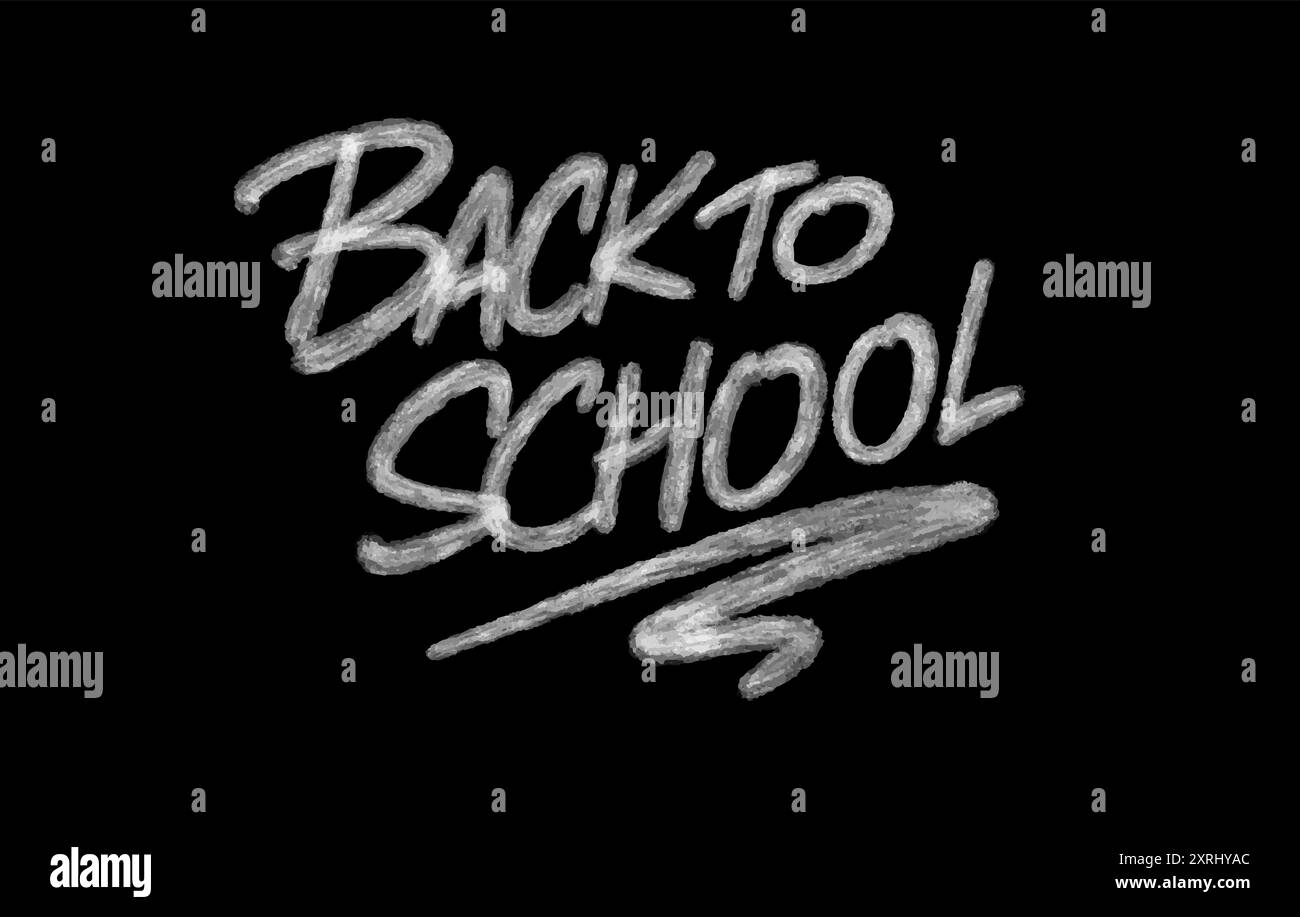 Back to school chalk over black Stock Vector Image & Art - Alamy