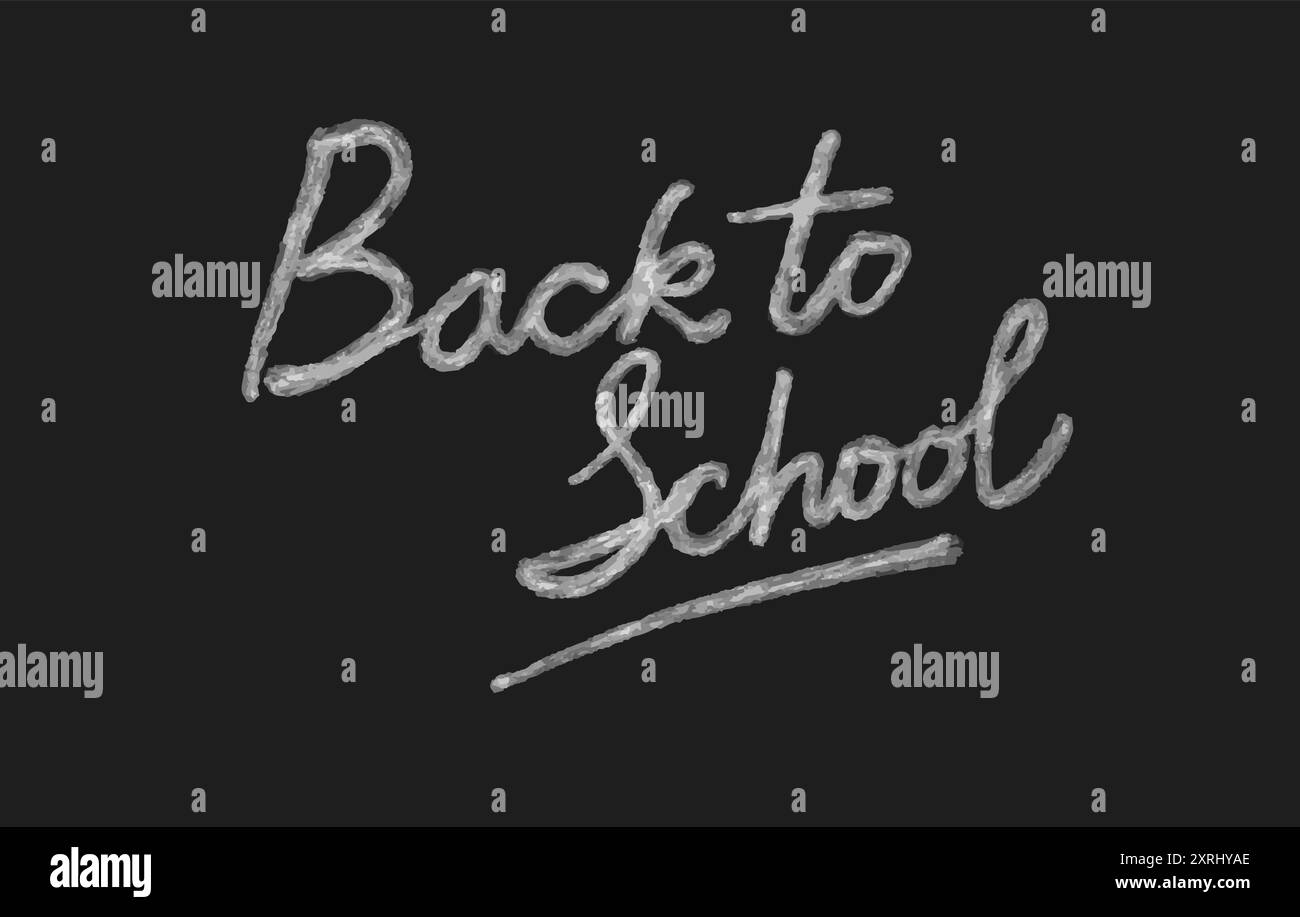 Blackboard lettering back school Black and White Stock Photos & Images ...
