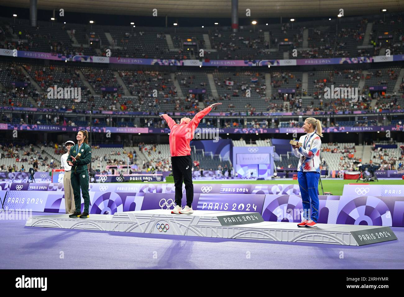 (L-R) van DYK Jo-Ane (RSA), Haruka Kitaguchi (JPN), OGRODNIKOVA Nikola (CZE), AUGUST 10, 2024 ...