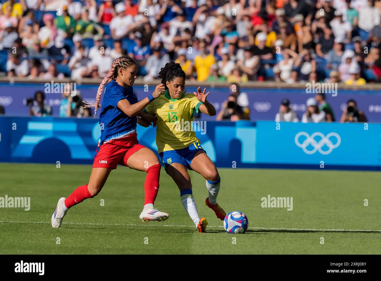 Paris, Ile de France, France. 10th Aug, 2024. Brazil defender Yasmim ...