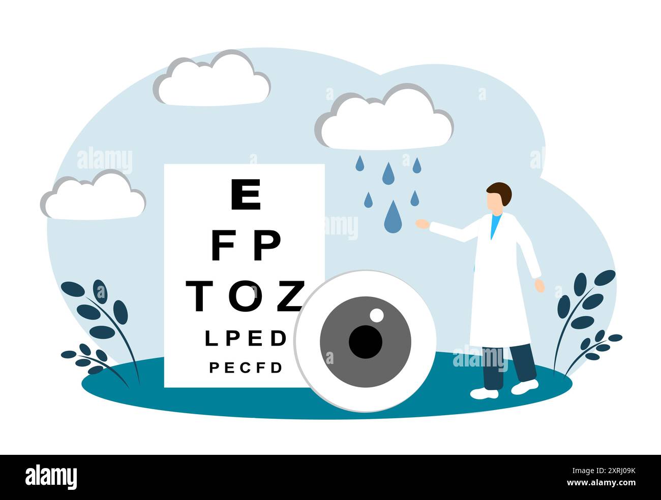 Ophthalmology medicine. Patient's vision. Eye test. Ophthalmologist ...