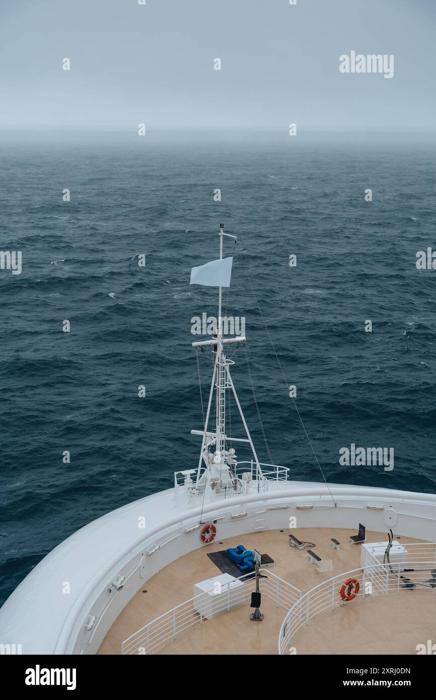 Antarctica Cruise Ship White Flag A23a Largest Iceberg Bow of Boat ...