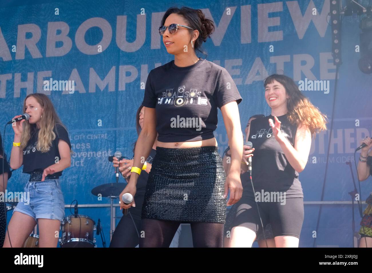 August (singer, founder and creative director of Basschoir) leading ...