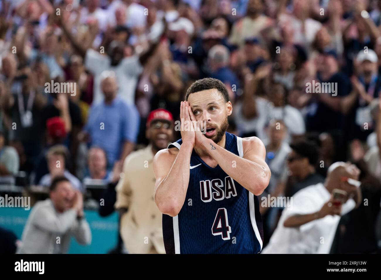 Stephen Curry of, United States. , . celebrates after the men's ...