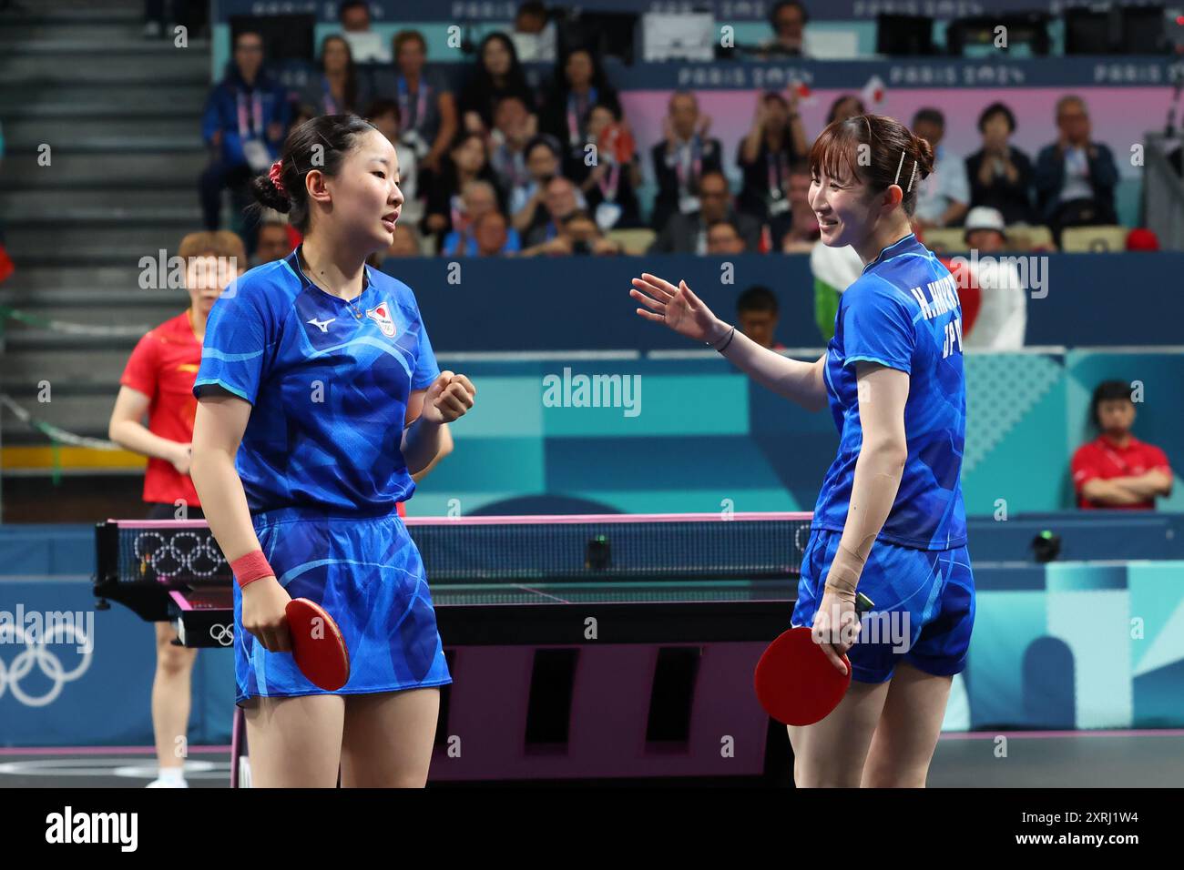 Paris, France. 10th Aug, 2024. Hina Hayata & Miwa Harimoto (JPN) Table Tennis : Women's Team ...