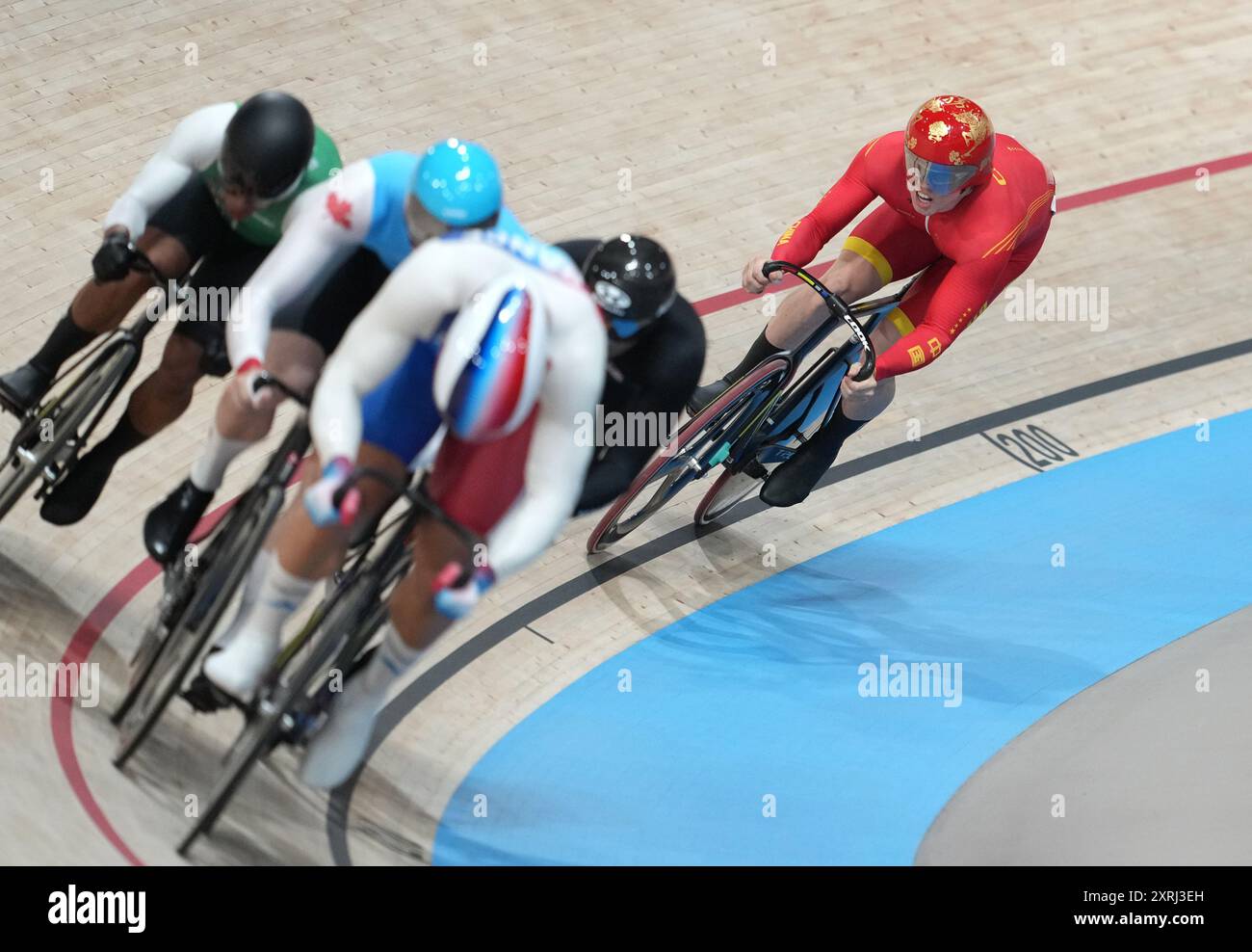 Paris, France. 10th Aug, 2024. Liu Qi (R) of China competes during the ...