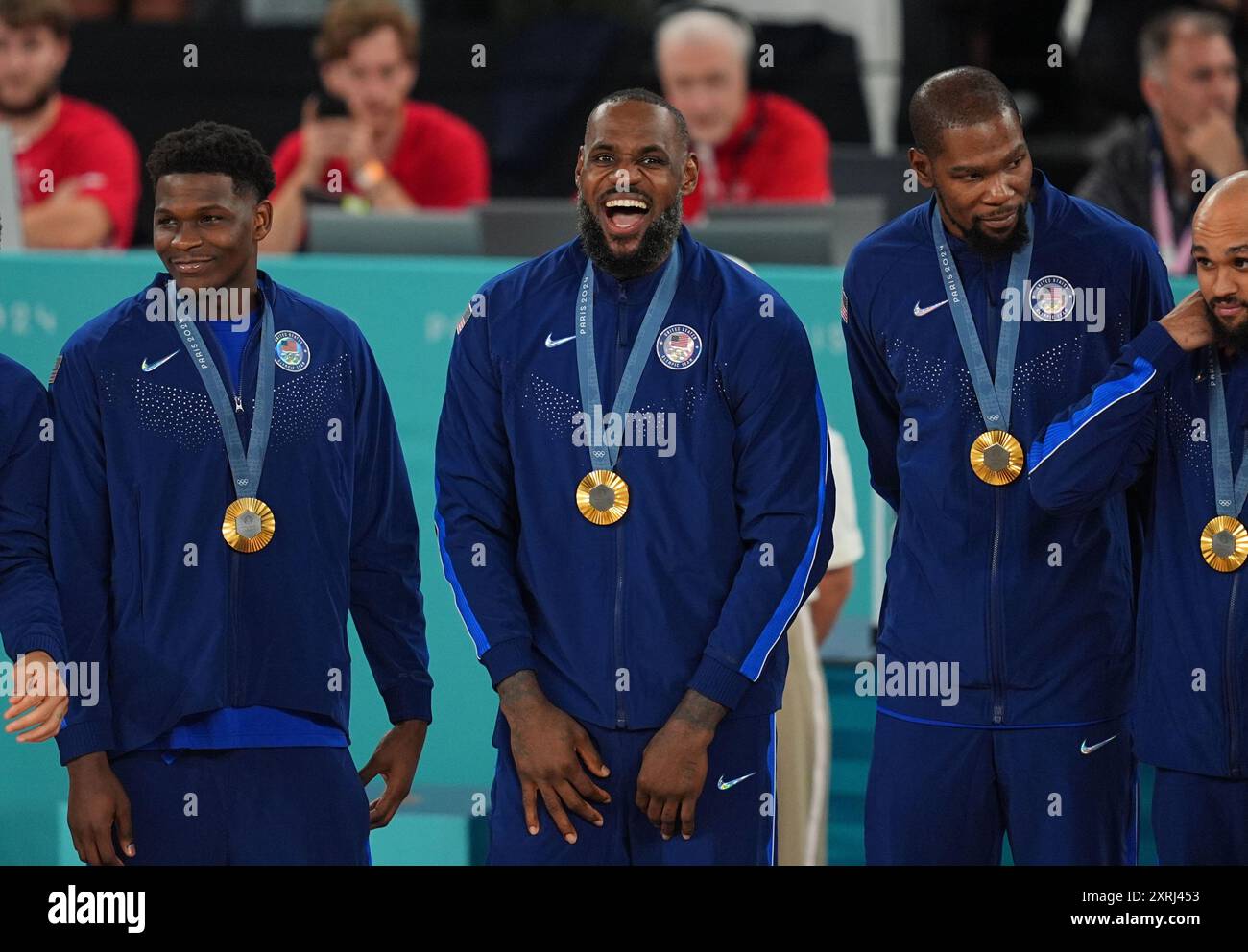 Paris, France. August 11 2024: LeBron James (United States) wins gold ...