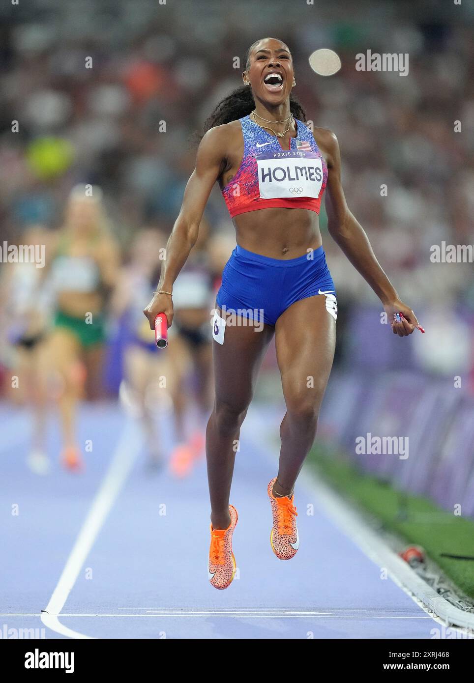 Paris, France. 10th Aug, 2024. Alexis Holmes of team USA competes ...