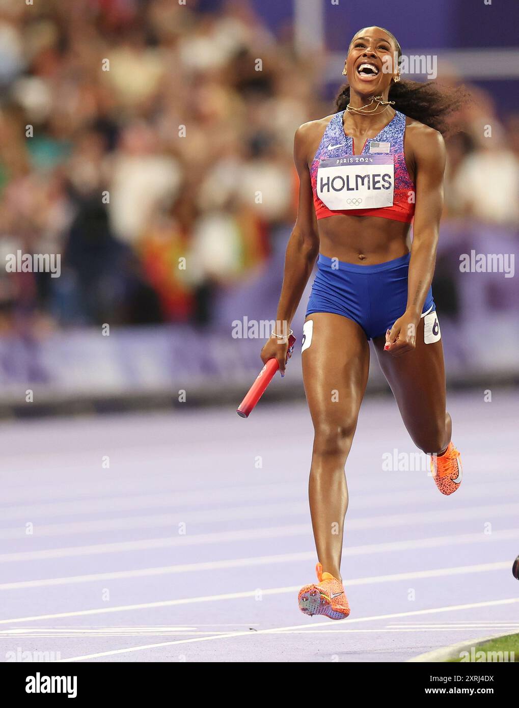 Paris, France. 10th Aug, 2024. Alexis Holmes of team USA competes ...