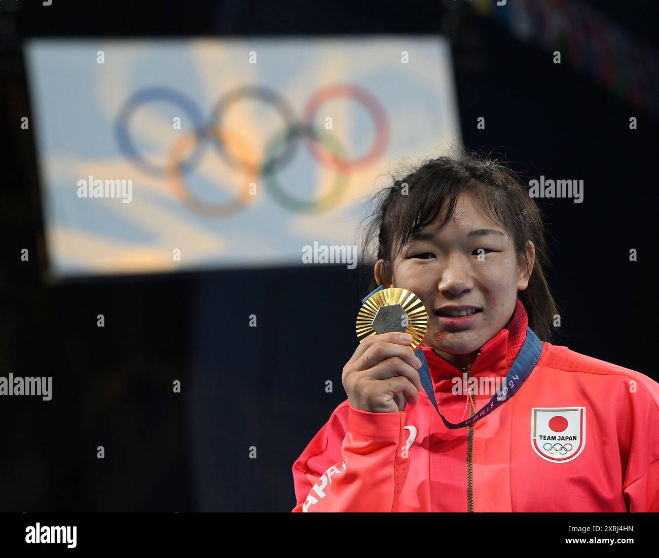 Paris, France. 10th Aug, 2024. Gold medalist Motoki Sakura of Japan ...