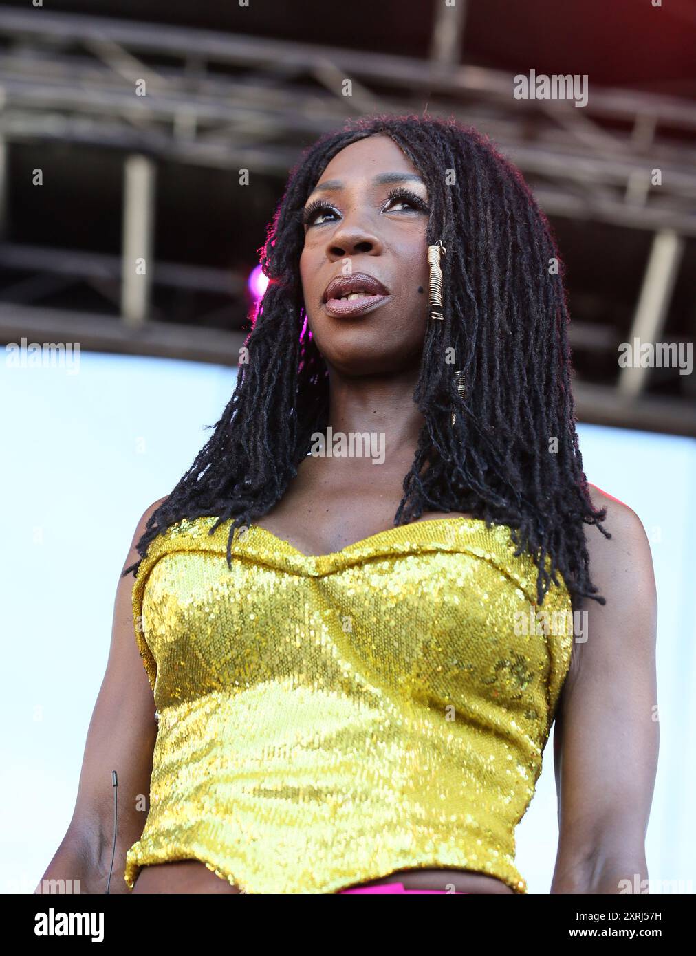 Rochdale, UK. 10th August, 2024. Heather Small, the voice of M People ...