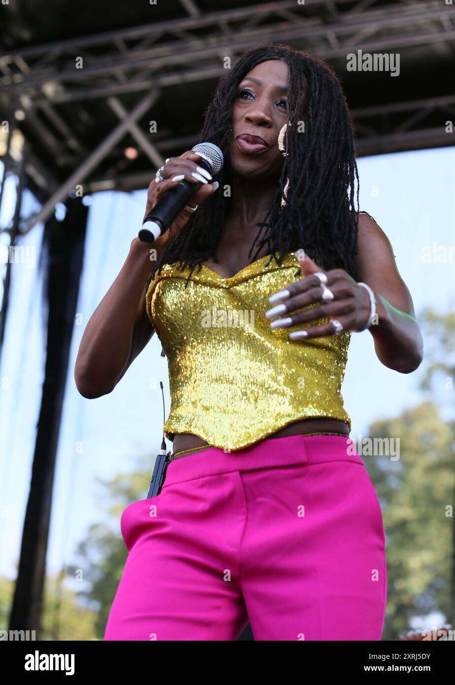 Rochdale, UK. 10th August, 2024. Heather Small, the voice of M People ...