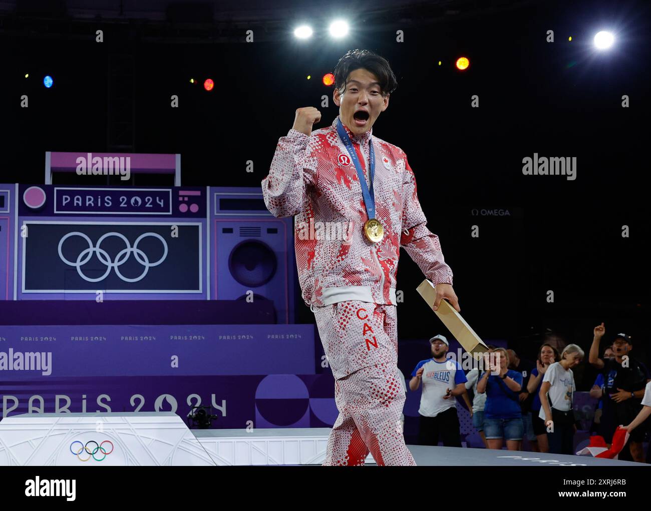 Paris, France. 10th Aug, 2024. Gold medalist Philip Kim of Canada ...