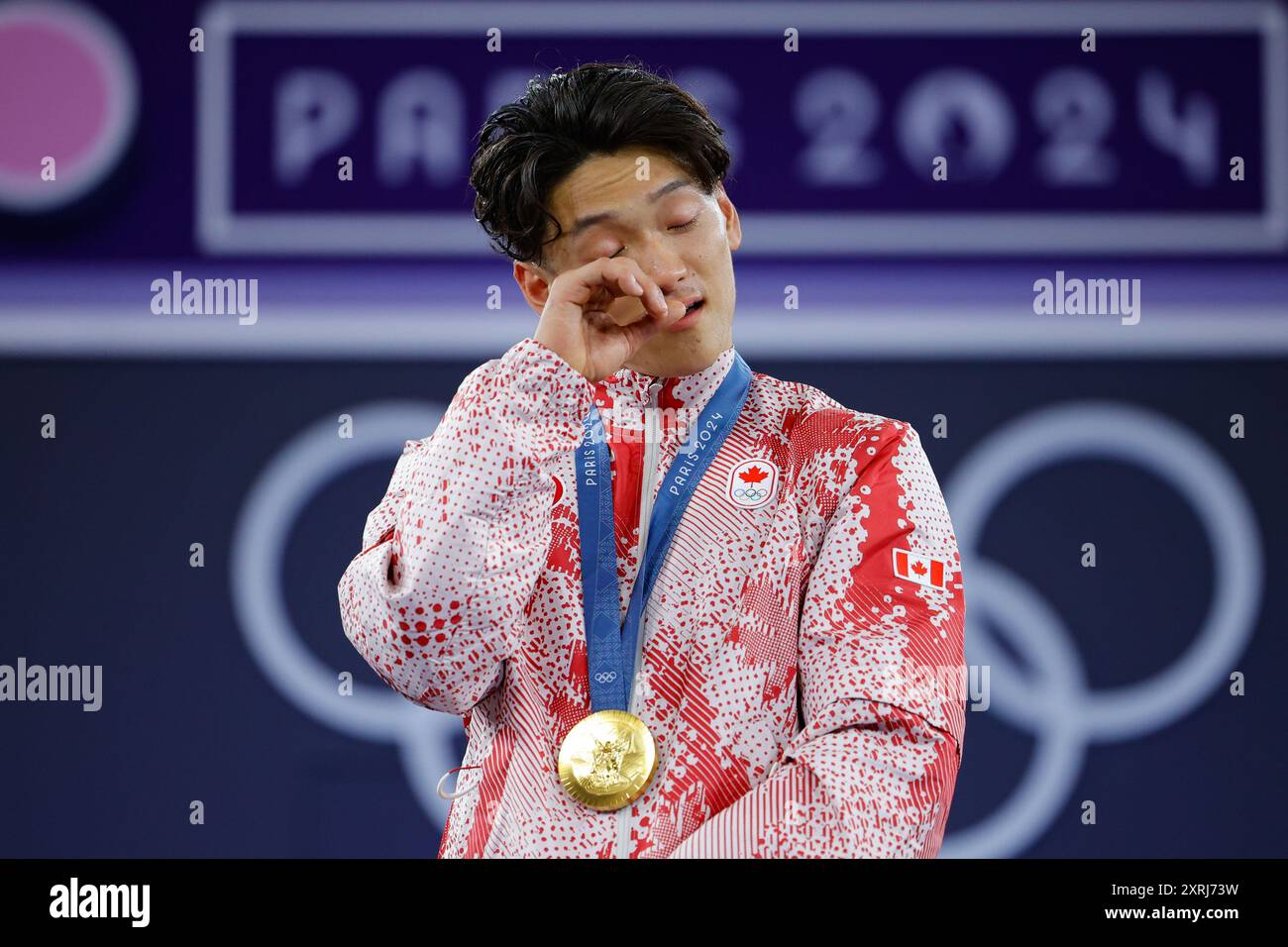 Paris, France. 10th Aug, 2024. Gold medalist Philip Kim of Canada ...