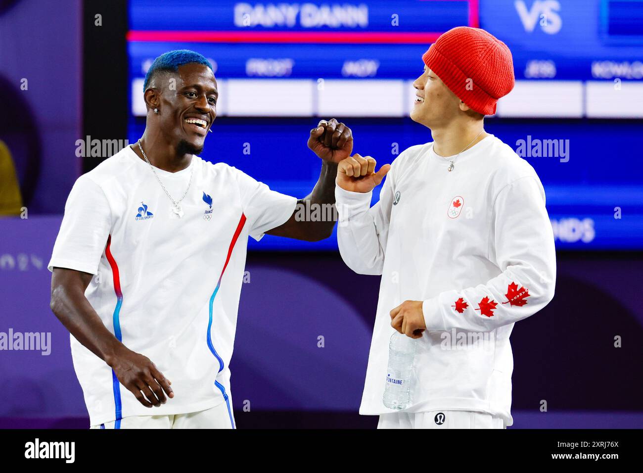 Paris, France. 10th Aug, 2024. Danis Civil (L) of France, known as B ...
