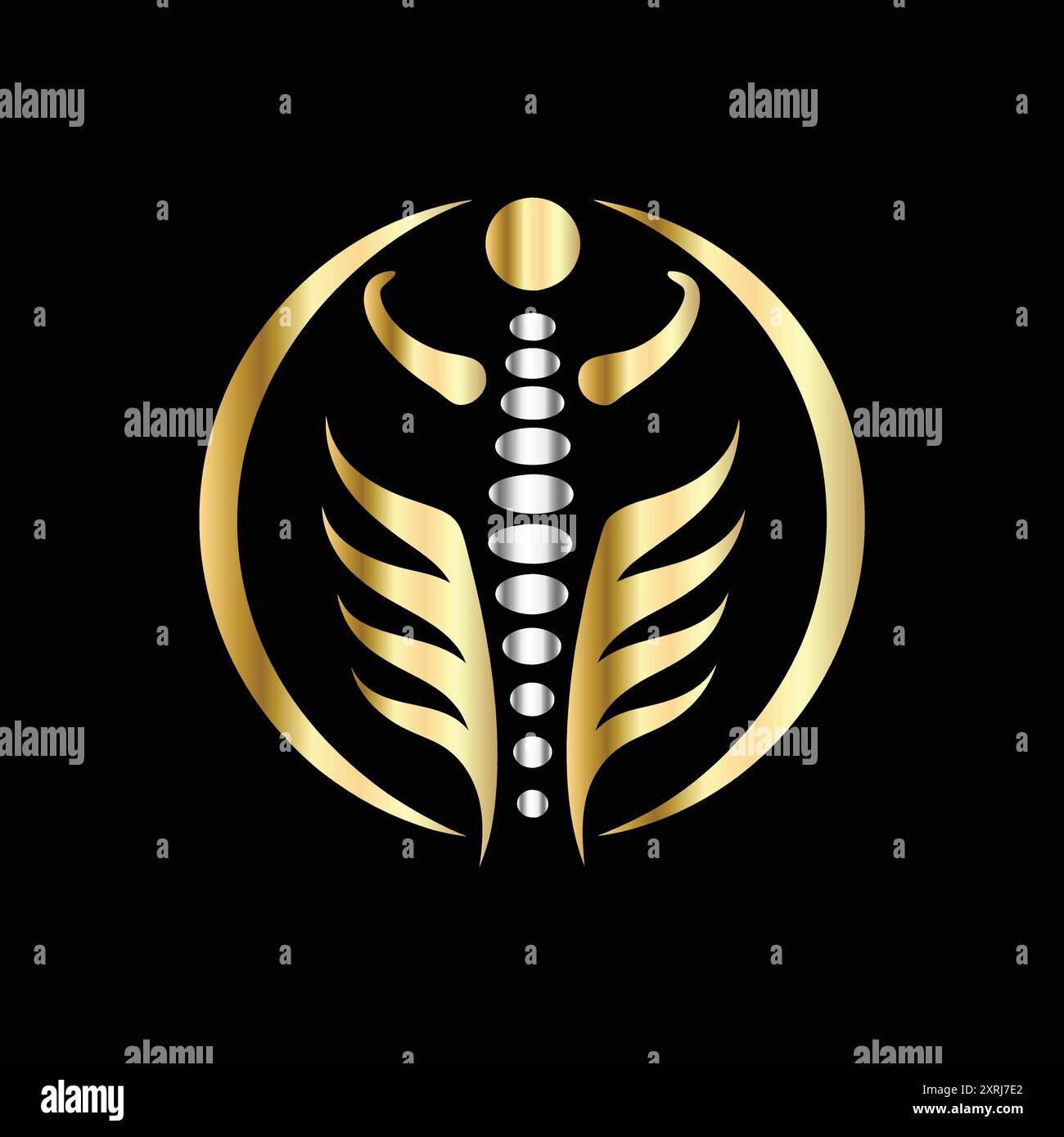 Human spine icon. Vector illustration of a human spinal chiropractic ...